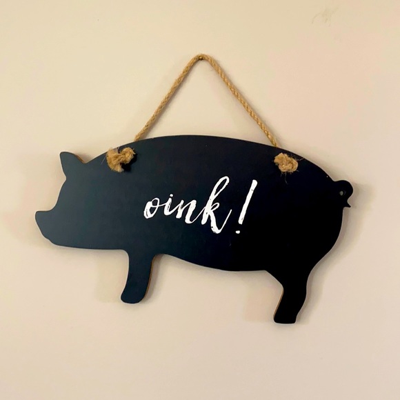 Pier 1 | Wall Decor | Pier Pig Shaped Chalkboard Wall Art | Poshmark